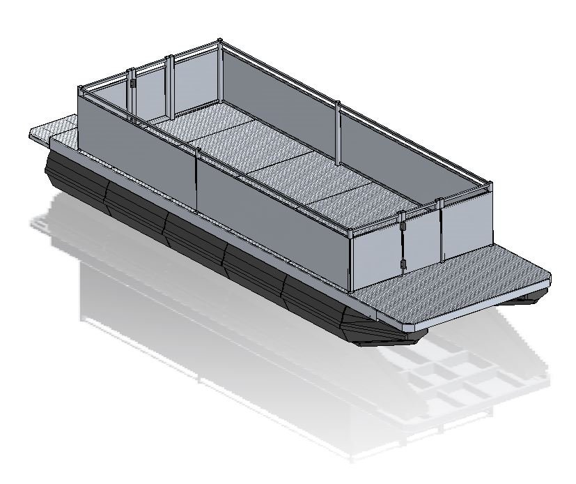 Pontoon Boat Party BBQ Pontoons Boats Work Barge work platform twin ...