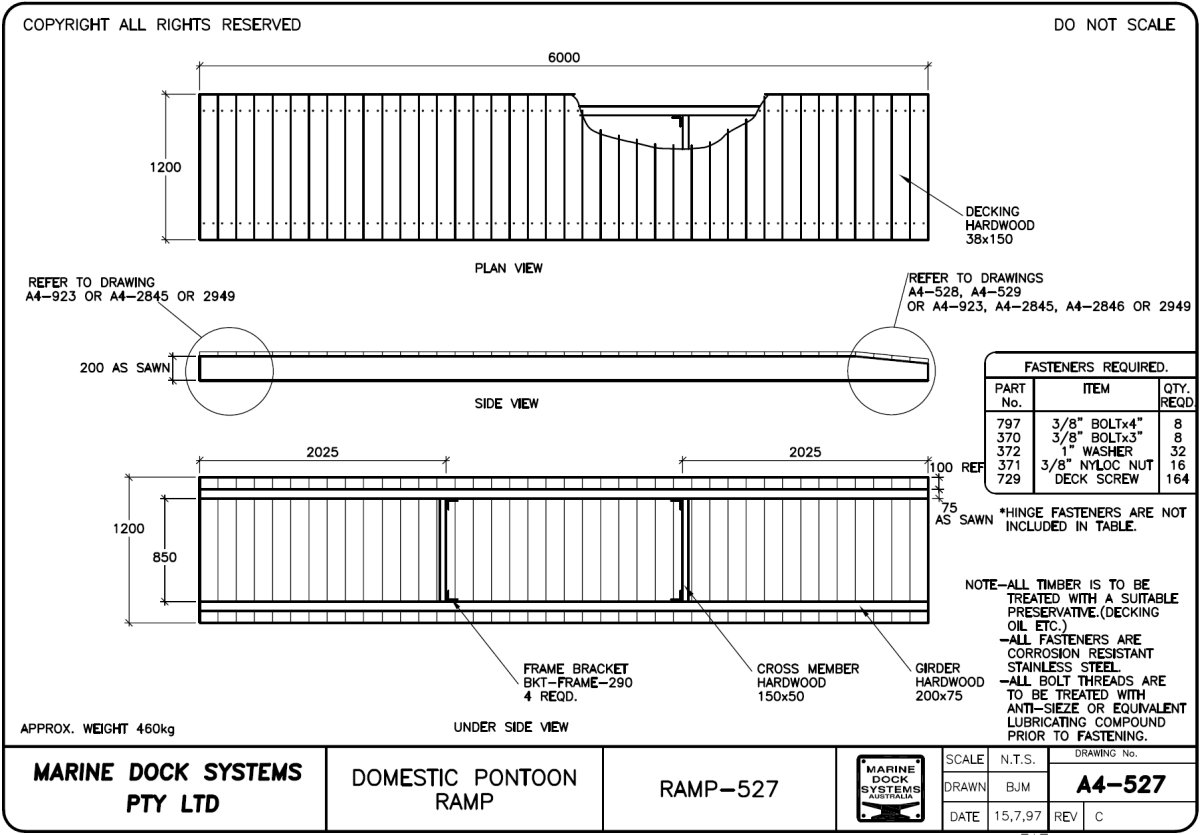 Ramps, Gangways and Walkways. Marine Dock Systems, MDS - Marinas ...